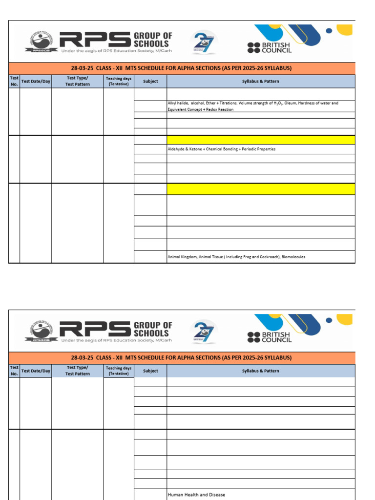 Class 12 Botany Syllabus 2025-26 | PDF | Chemistry | Botany