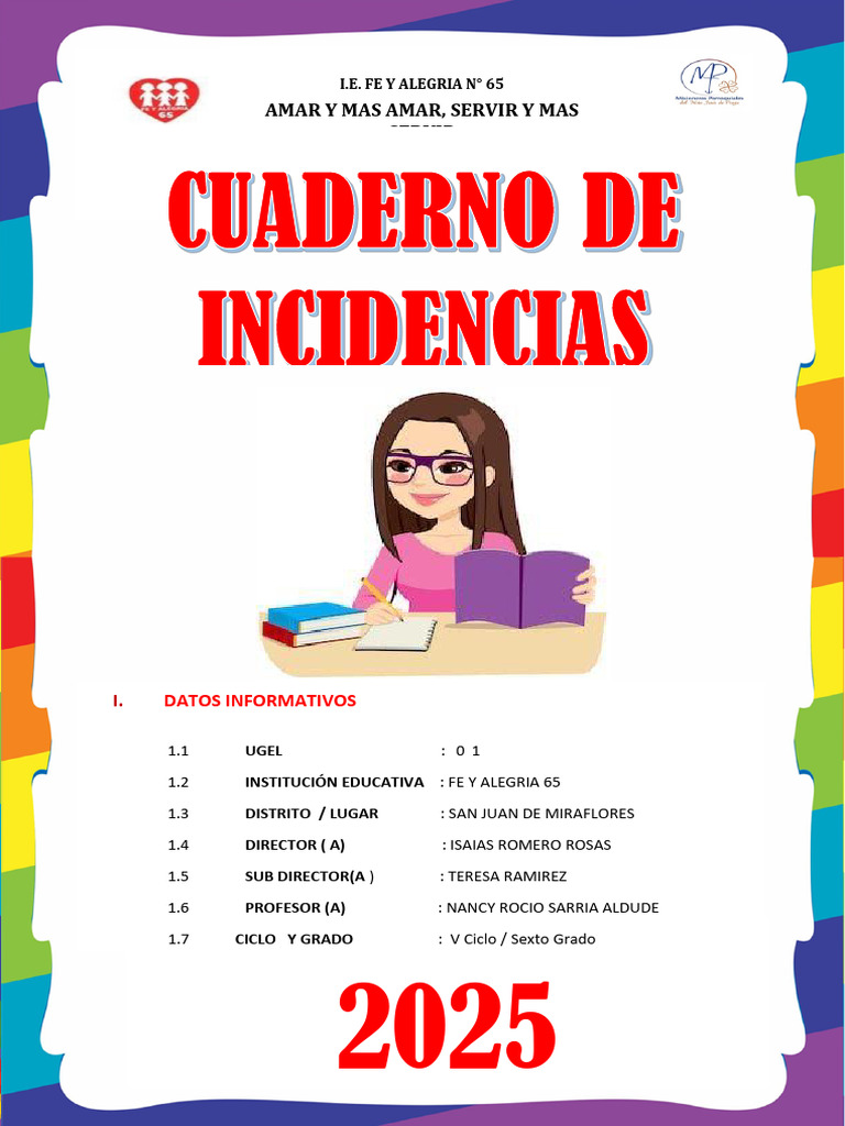 Cuaderno de Incidencias | PDF | Aprendizaje