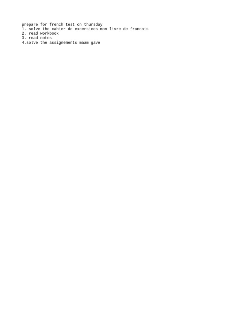 French Test | PDF
