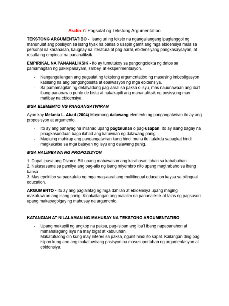 PAGPAG Final Reviewer | PDF