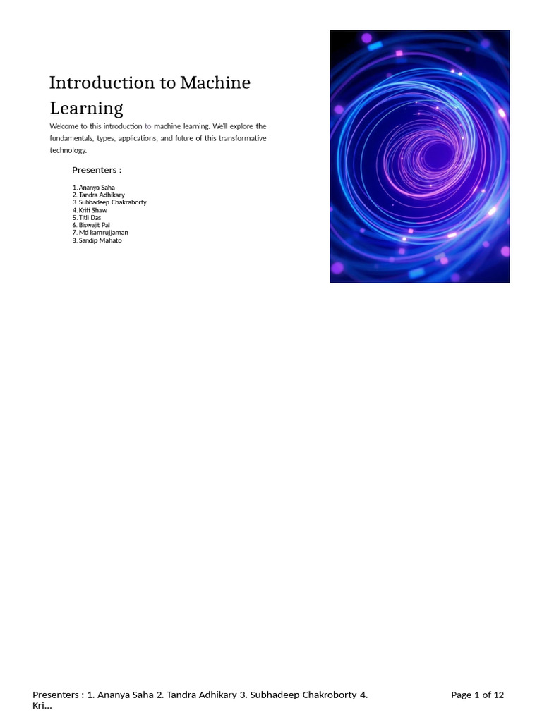 Introduction to Machine Learning Basics | PDF | Machine Learning | Applied Mathematics