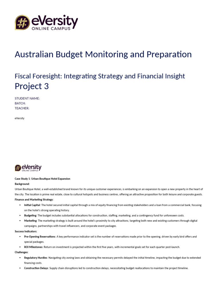 Australian Budget Monitoring Strategies | PDF | Marketing | Marketing ...