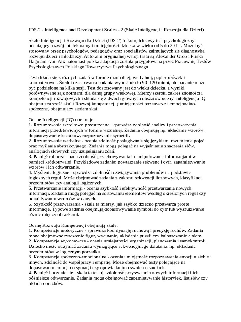 Raport Z Narzędzia IDS-2 Patrycja Ignatiuk | PDF