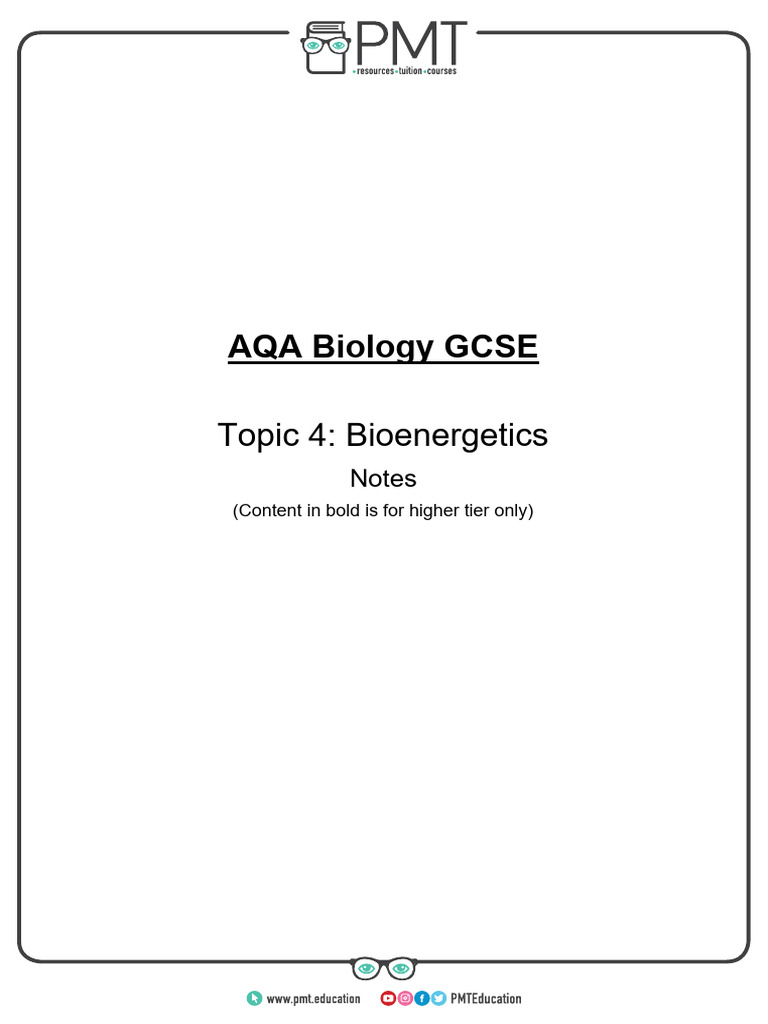 AQA Biology GCSE: Photosynthesis & Respiration | PDF | Cellular ...