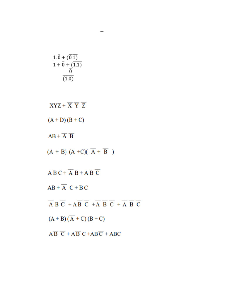 Tutorial - Boolean Algebra | PDF