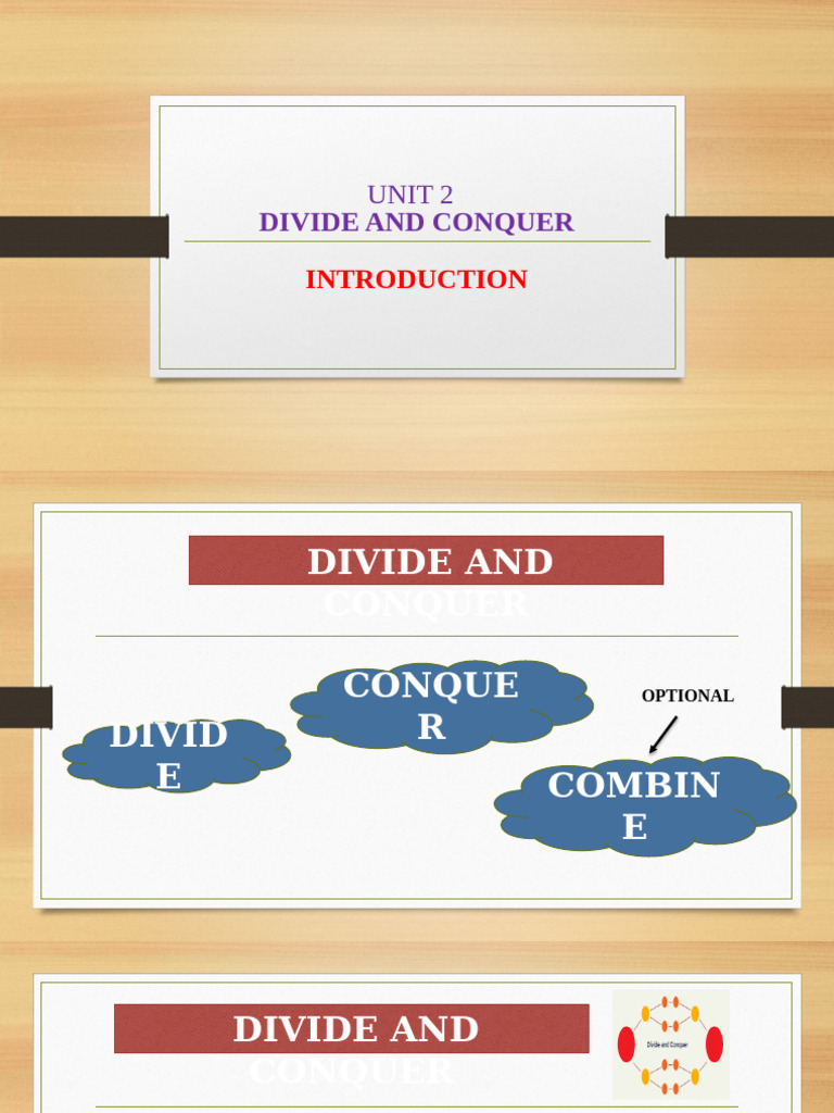 Divide and Conquer Algorithm Explained | PDF | Recurrence Relation | Algorithms
