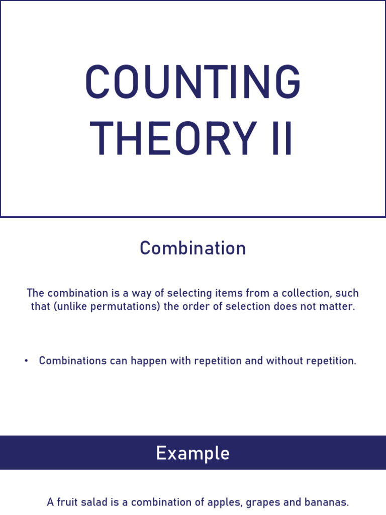 Lecture 09 - Counting Theory II | PDF | Mathematics | Discrete Mathematics