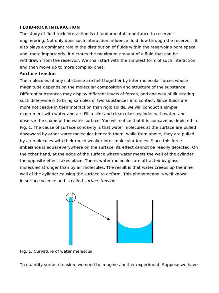 Surface tension and wettability Lecture Note | PDF | Surface Tension ...