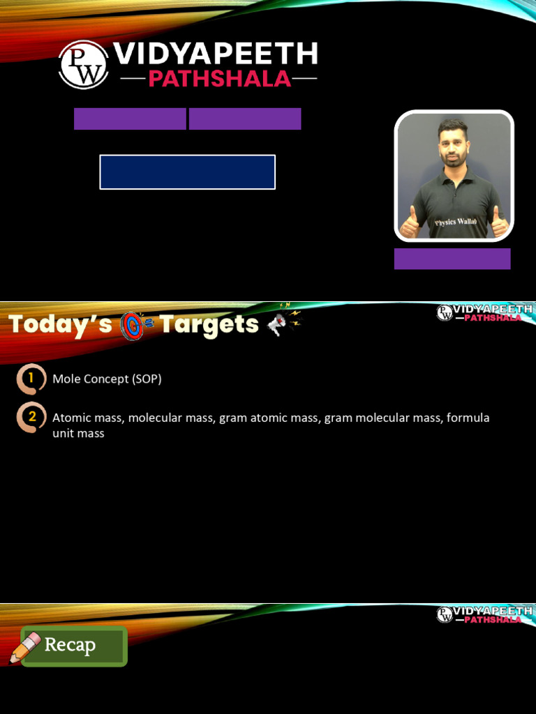 Lec-5 - Class - 9 - Atoms and Molecules - VPP | PDF | Molecules | Chemical Elements