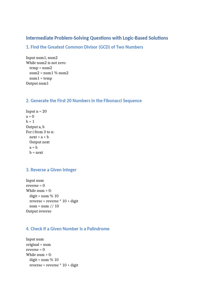 Logic-Based Problem-Solving Techniques | PDF | String (Computer Science ...