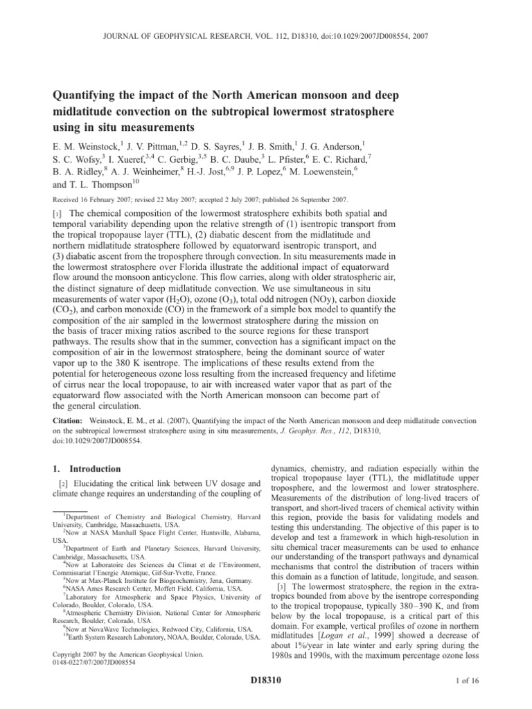 2007 Quantifying The Impact of The North American Monsoon and Deep ...