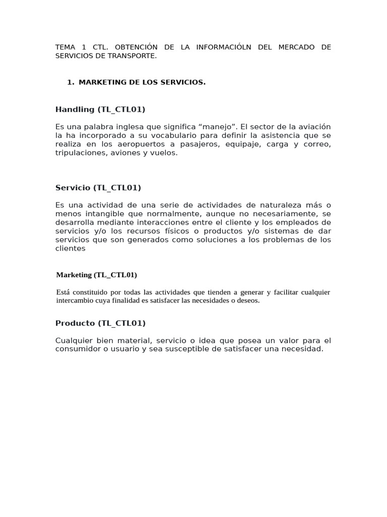 Glosario Tema CTL 1 | PDF | Marketing | Organización internacional para la estandarización