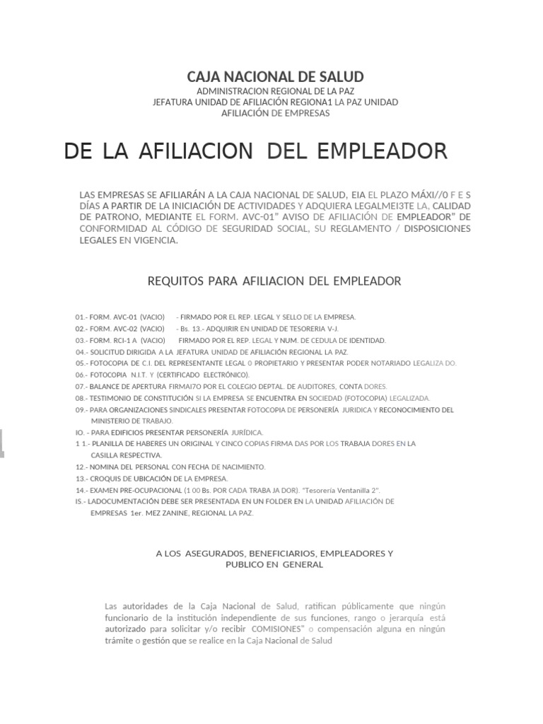 Caja Nacional de Salud | PDF