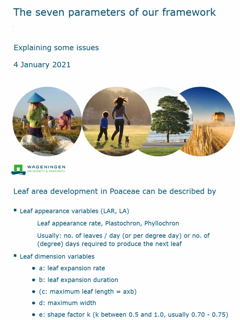 The Seven Parameters of Our Framework | PDF