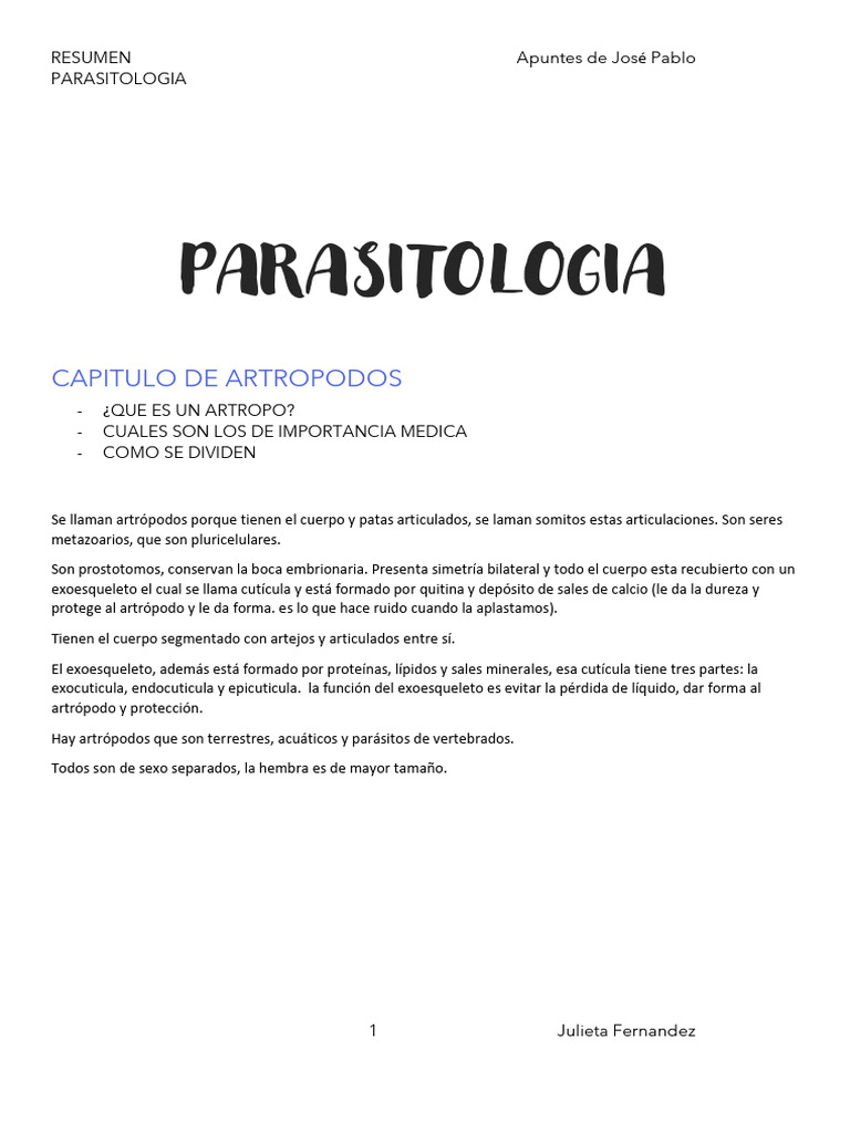 PARÁSITO RESUMEN Jose Pablo | PDF | Mosca | Hongo
