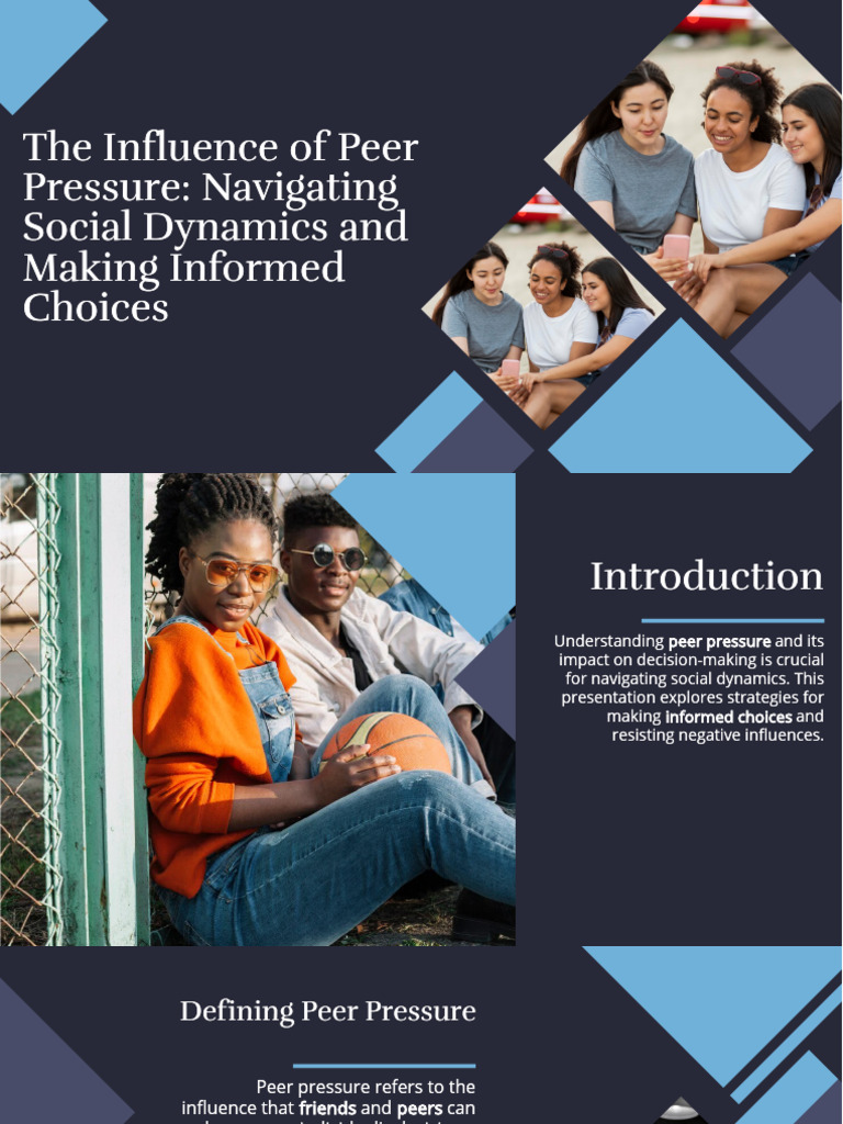 English Presentation About PEER PRESSURE | PDF | Psychological Resilience | Mentorship