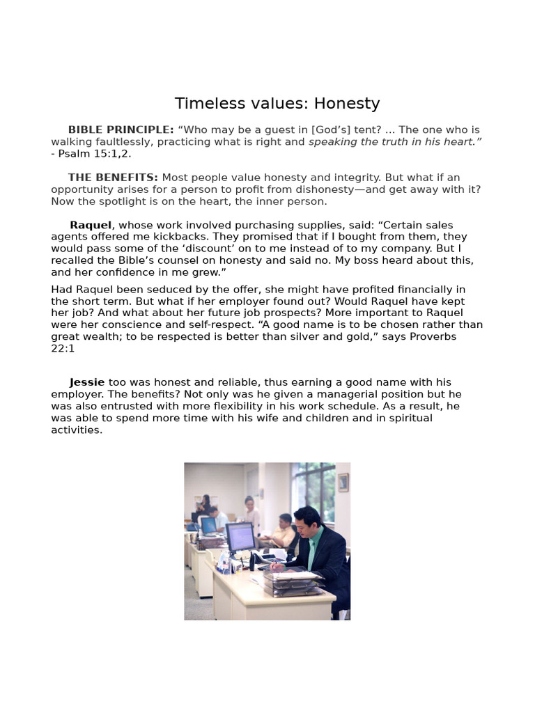 Timeless Value Honesty Conversation Topics Dialogs Debating Argumentation 105199 | PDF