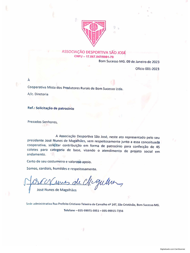 Oficio 001-2023 | PDF