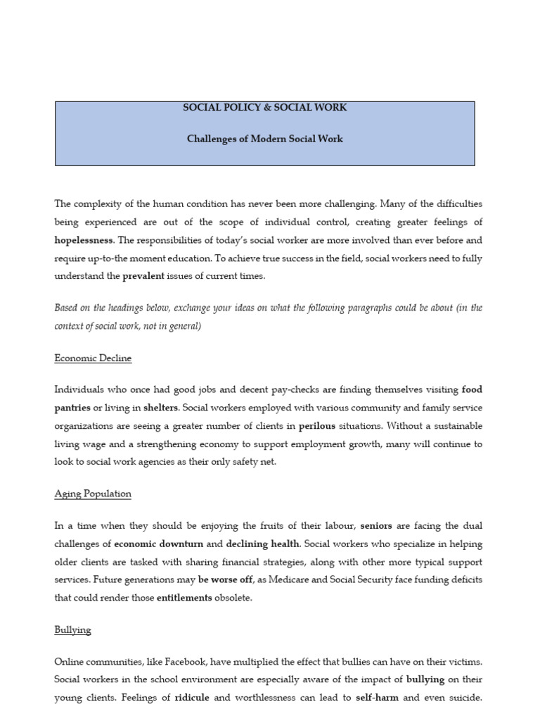 ESP2 - Unit Three. Social Policy and Social Work | PDF | Gender Pay Gap ...