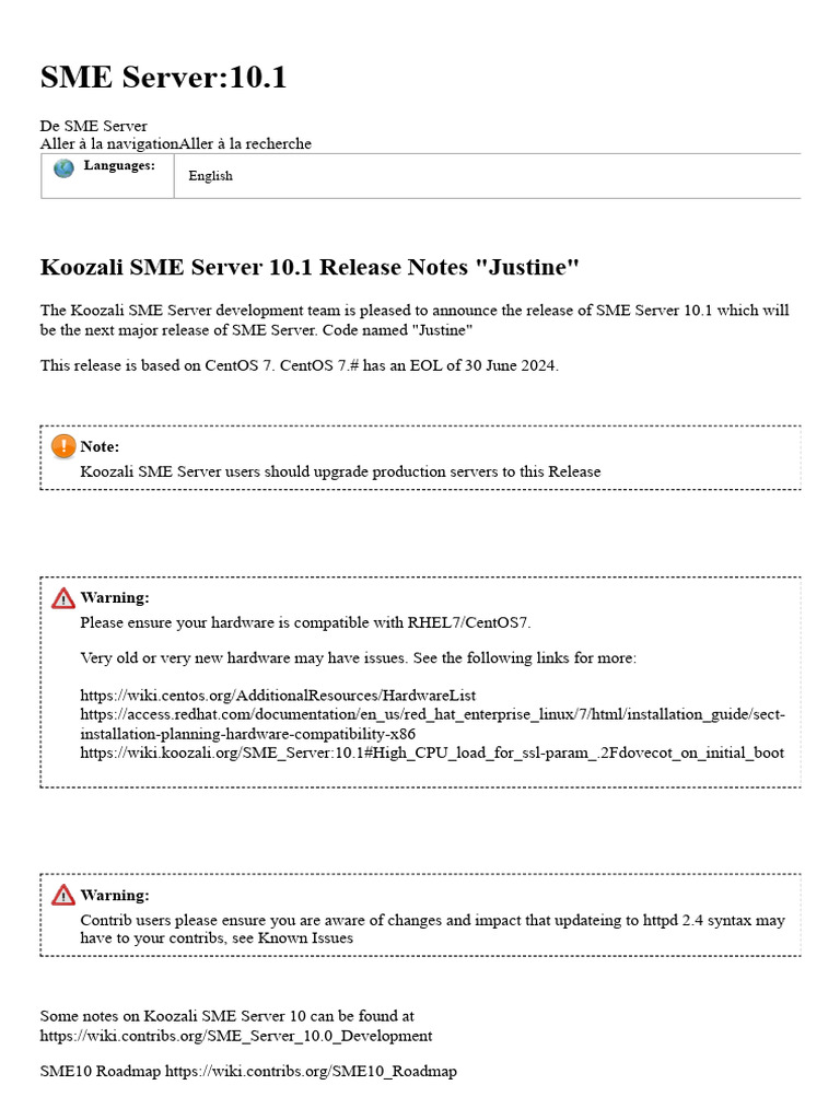 SME Server - 10.1 - SME Server | PDF | Backup | Php