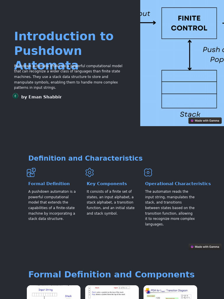 Introduction to Pushdown Automata | PDF | Automata Theory | Formalism (Deductive)