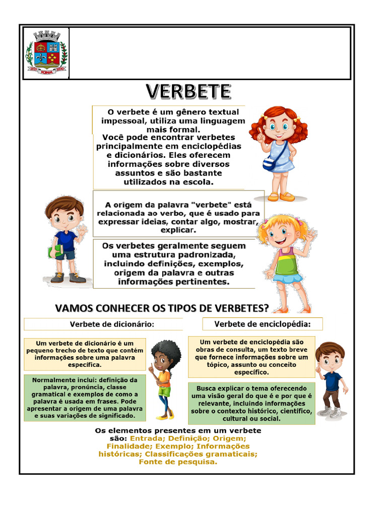 Tipos de Verbete na Língua Portuguesa | PDF