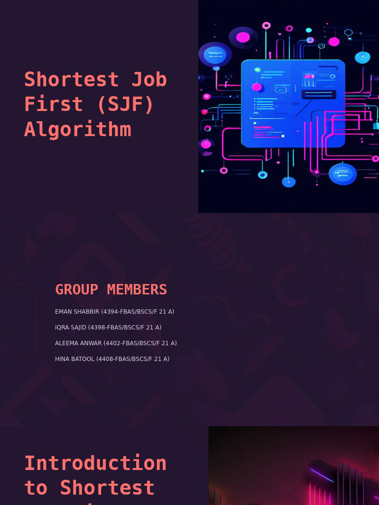 Shortest Job First SJF Algorithm PRESENTATION | PDF | Scheduling ...
