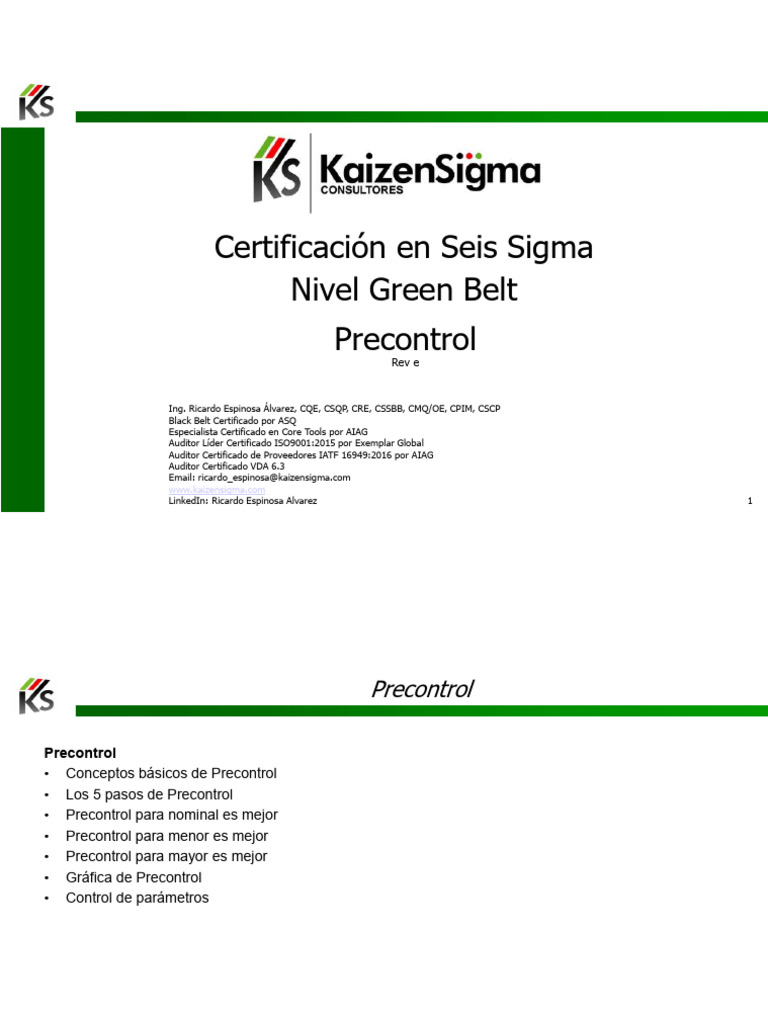 12 Precontrol Rev e (2 HRS) | PDF | Muestreo (procesamiento de señal) | Frecuencia