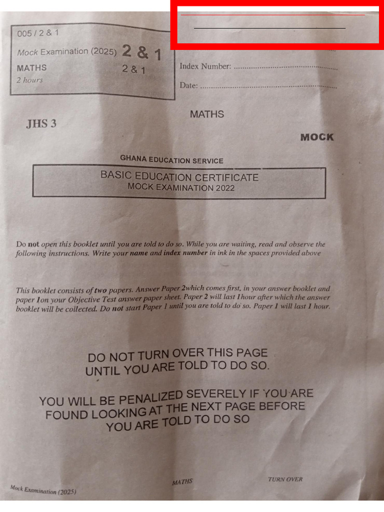 Mock 3 Maths Gtp. | PDF
