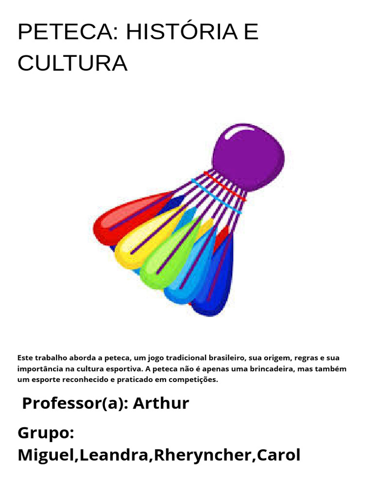 Peteca: História e Cultura Brasileira | PDF