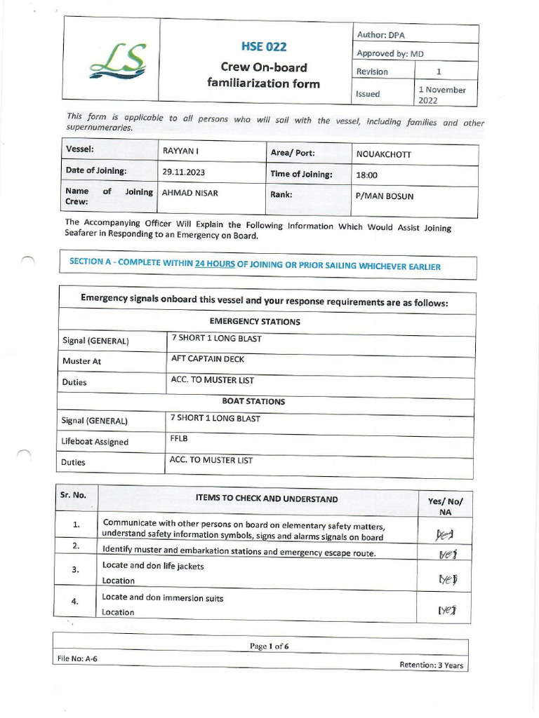 Bosun Familiarization Bosun Ahmad Nisar | PDF