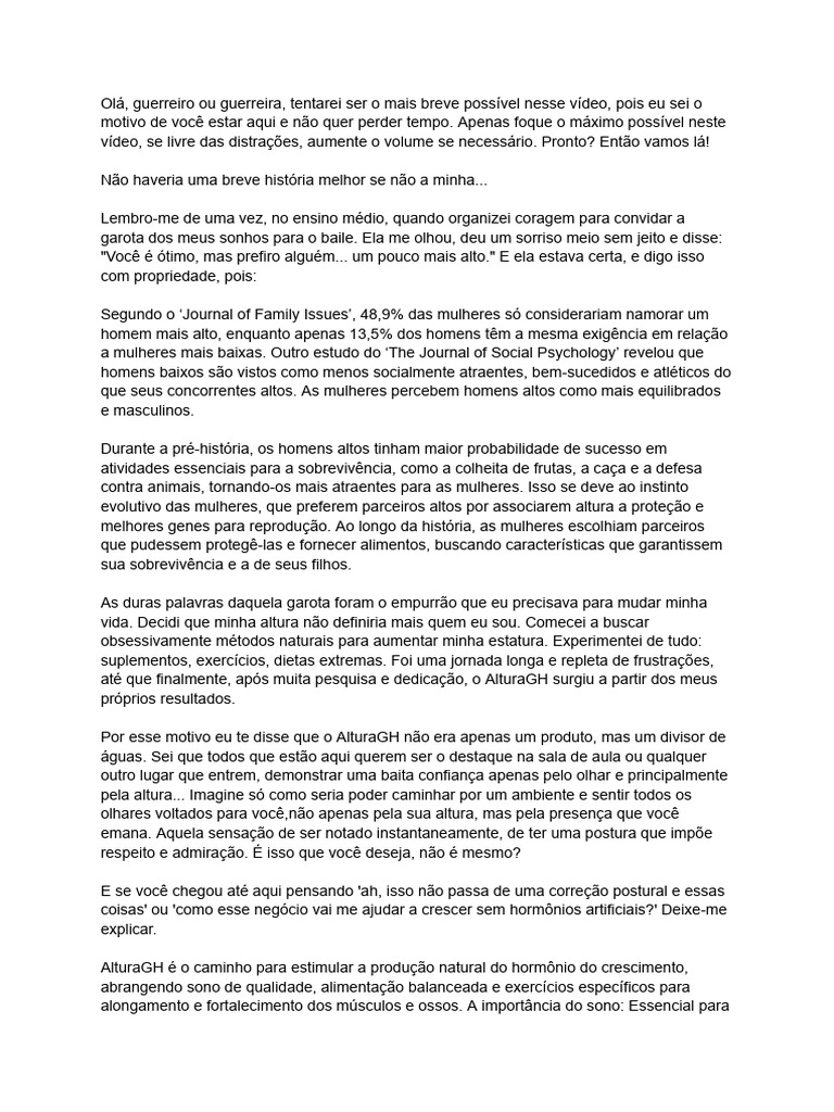 VSL METODO GH | PDF | Hormônio do crescimento