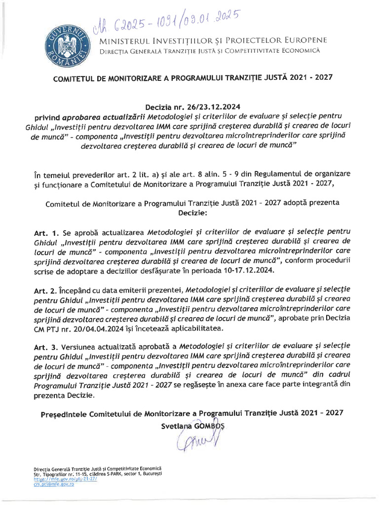 PTJ Investitii Pentru Dezvoltarea IMM 895f4433ab | PDF