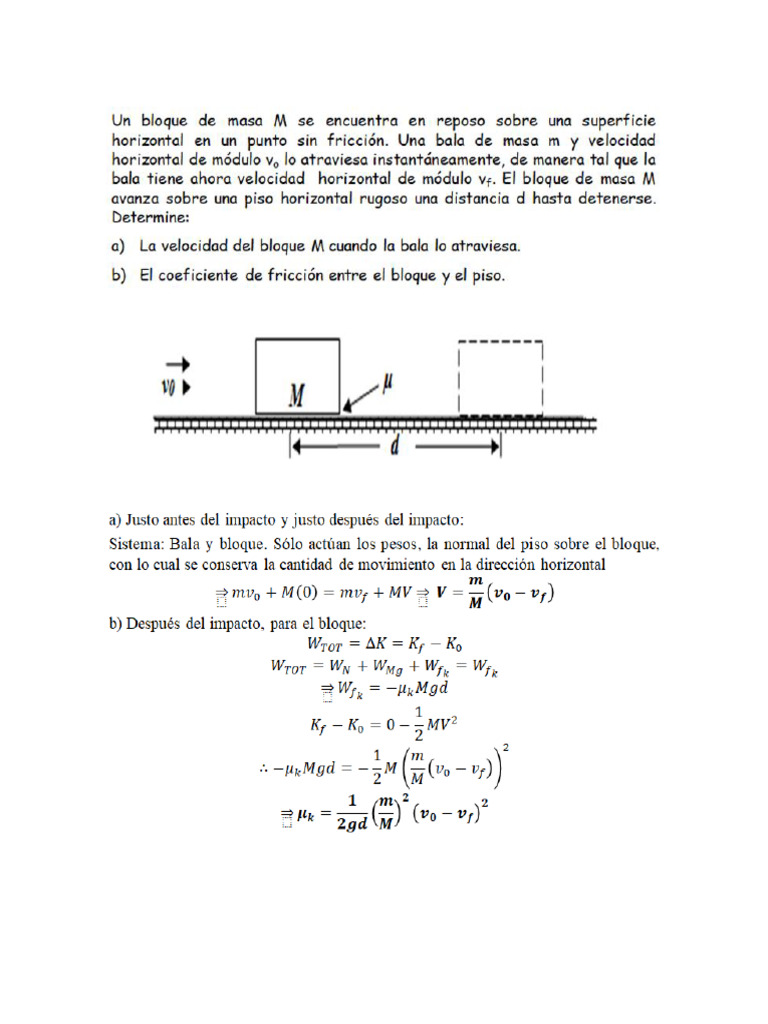 Fis. 1 Sistema de Particulas 3 2024-2 S11C1 Ejerc (Sol) | PDF | Física | Ingeniería mecánica