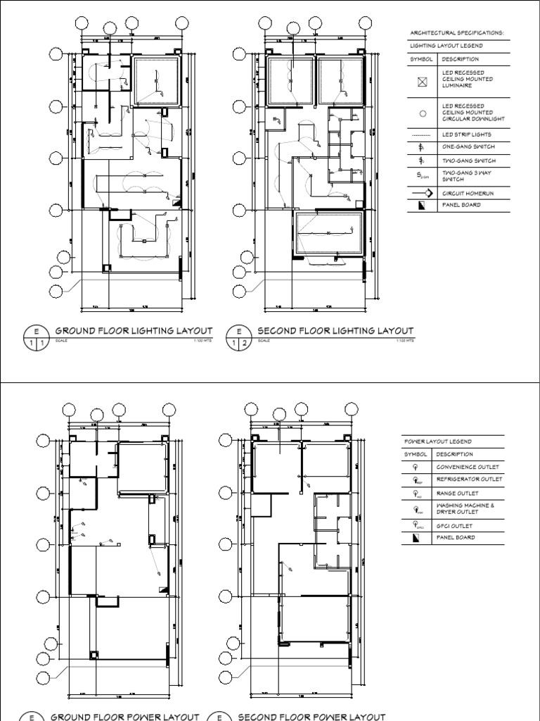 Electrical and Plumbing Layout Plans | PDF | Truss | Storm Drain