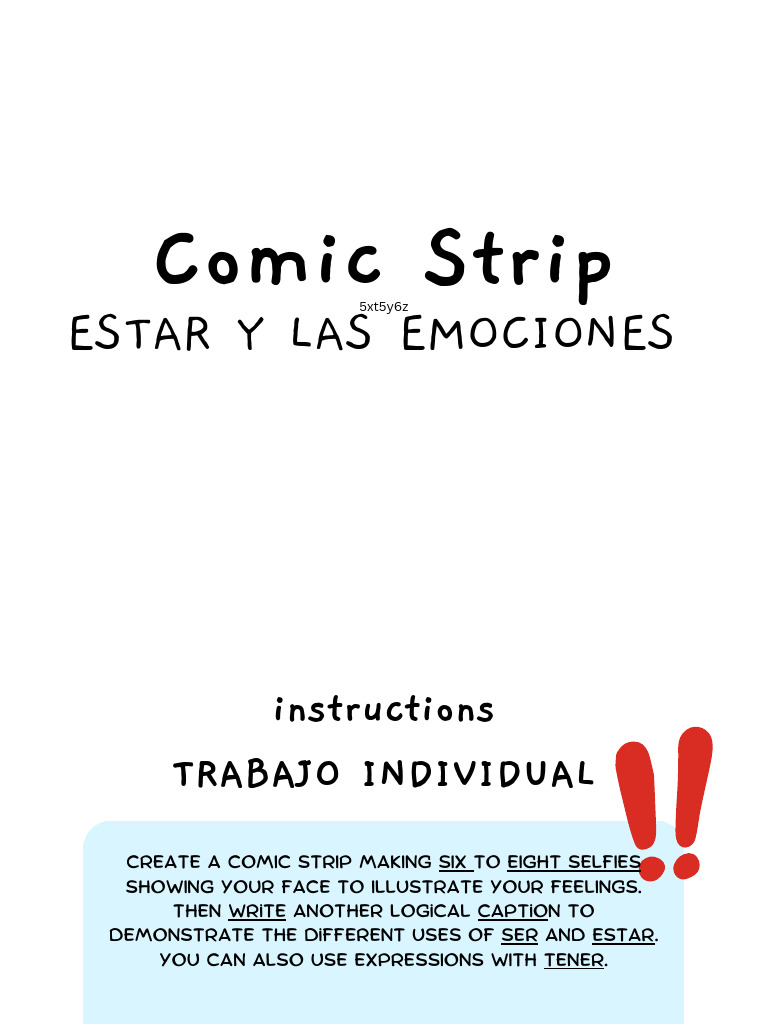 Copy of Estar y las Emociones Comic Strip.pdf | PDF