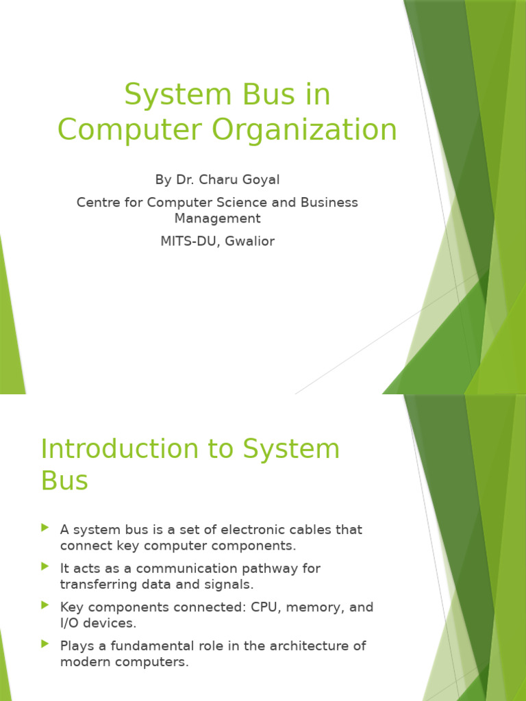 System Bus Presentation | PDF | Computer Science | Physical Layer Protocols