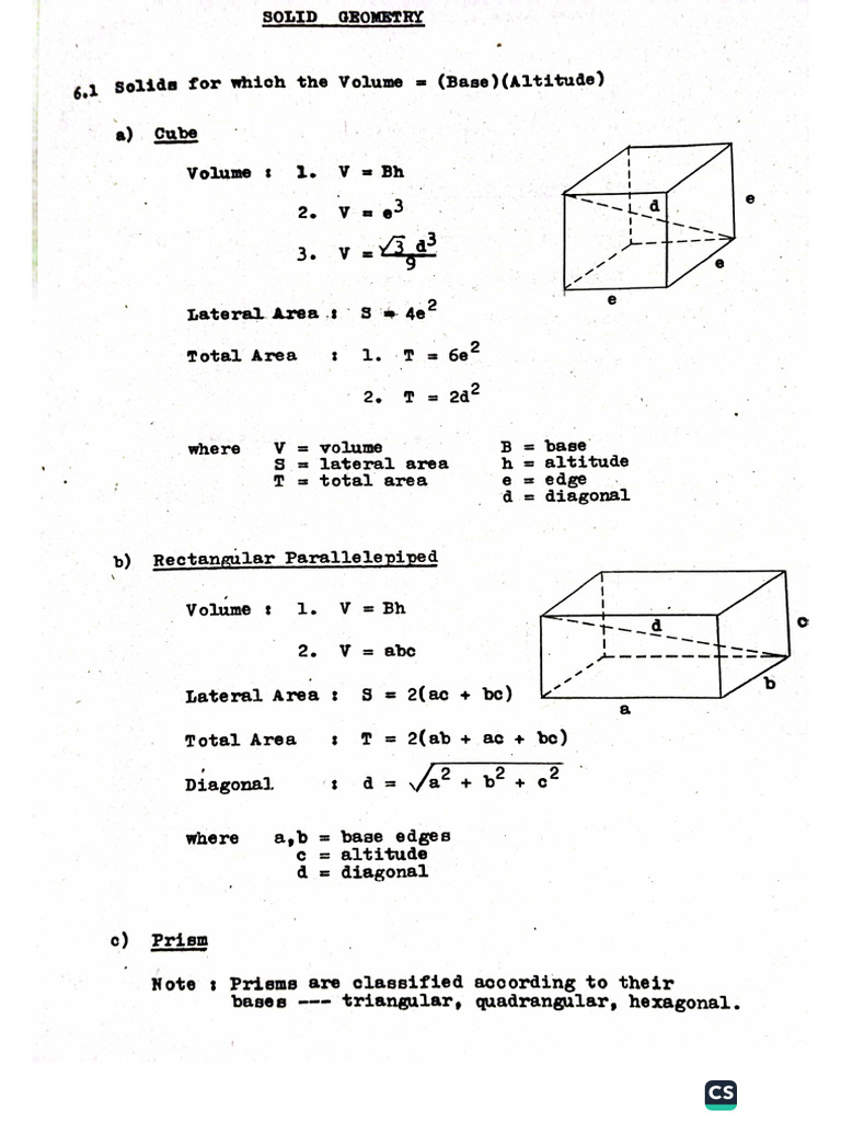 Solid Geometry | PDF