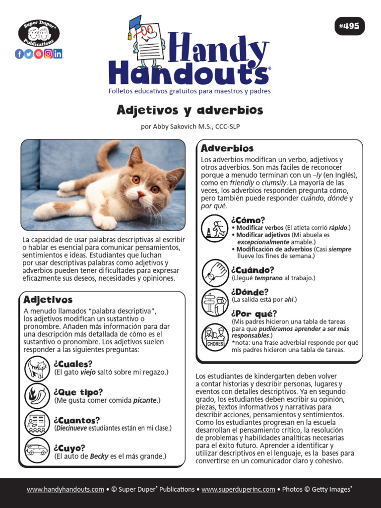 Adjectives and Adverbs SPANISH | PDF | Adverbio | Gramática