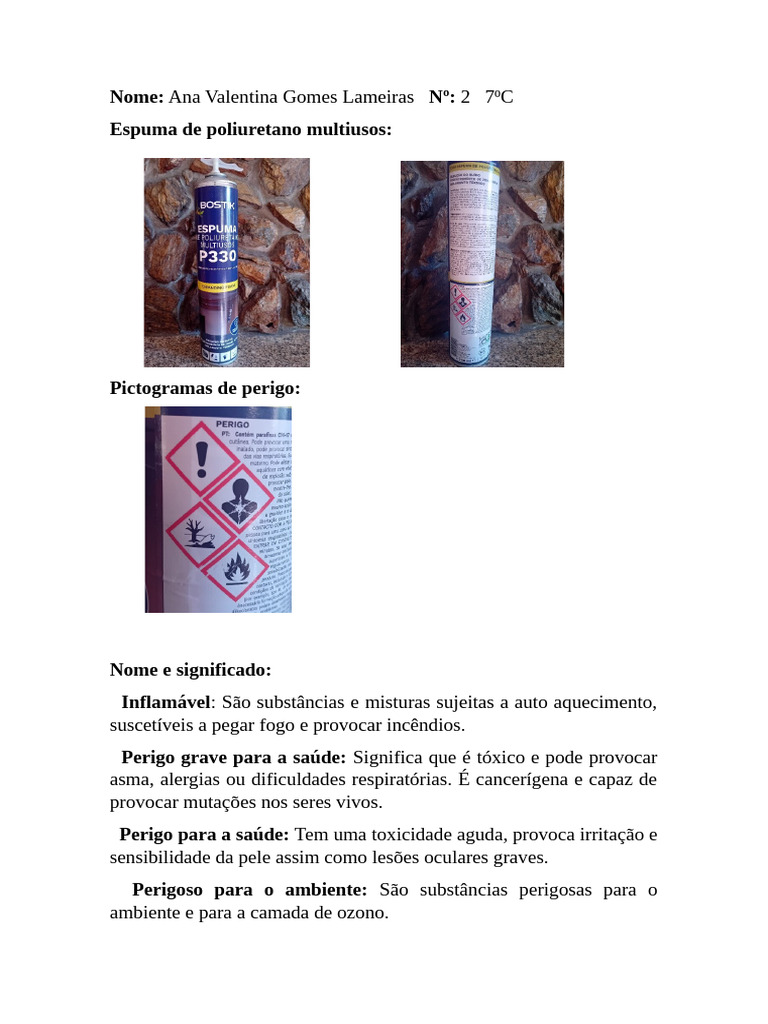 Significado dos Pictogramas de Perigo | PDF