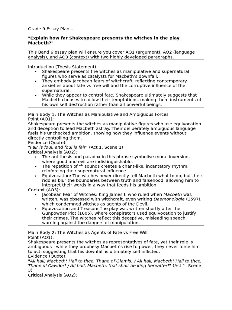 Macbeth - Witches As Evil | PDF | Macbeth | Witchcraft