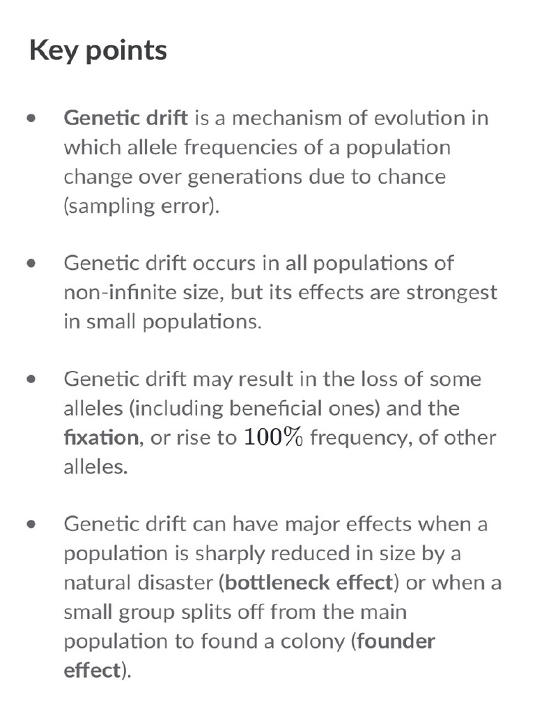 Genetic Drift | PDF