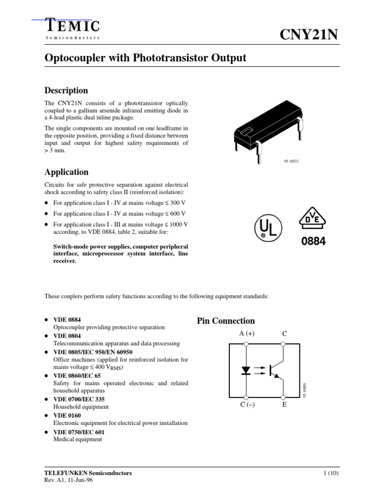 Optocoupler for Safety Applications | PDF | Electrical Components ...