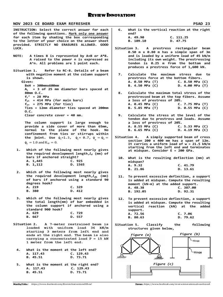 1003 - T2 - PSAD23 Nov 2023 | PDF | Beam (Structure) | Mechanics