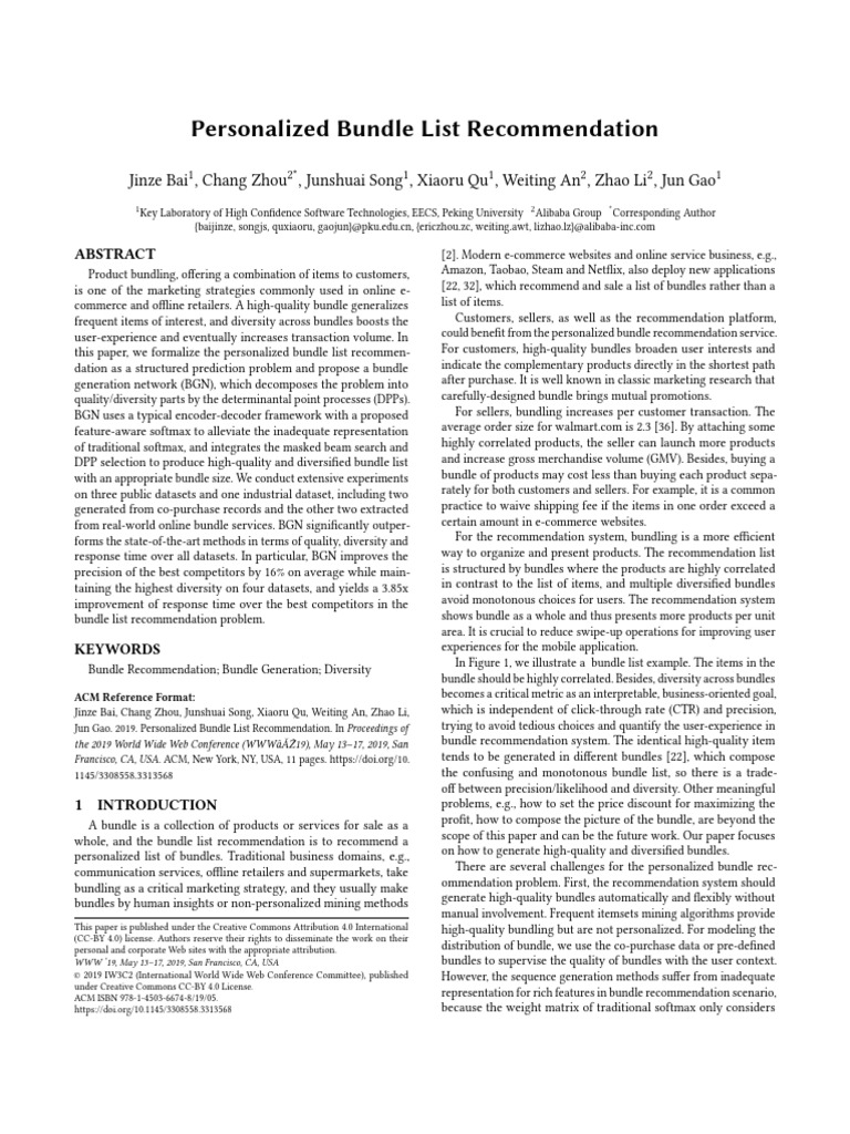 Personalized Bundle List Recommendation | PDF | Matrix (Mathematics ...