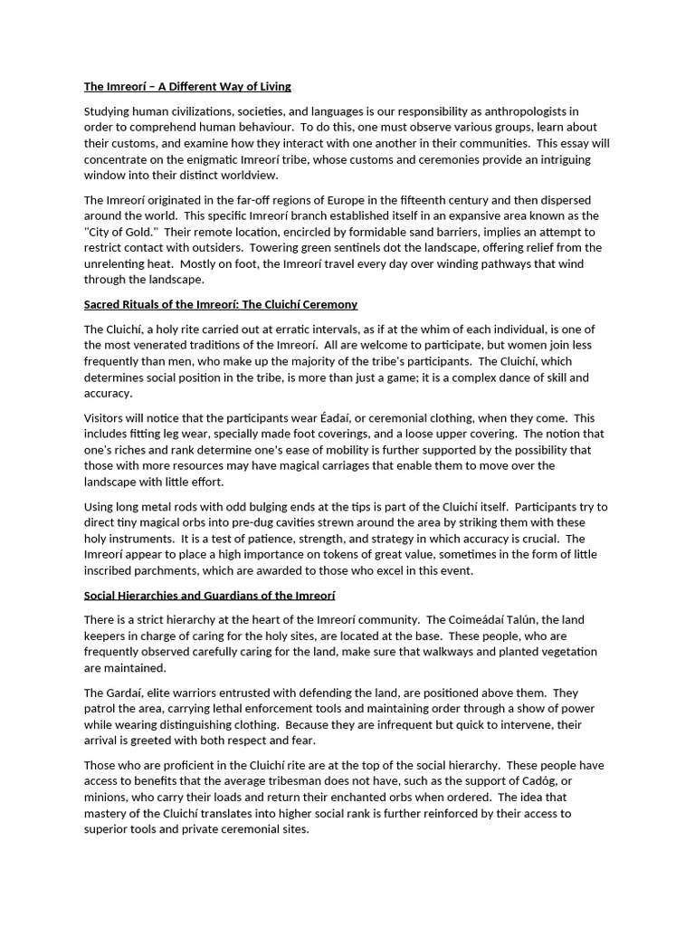 Blogpost 1 - The Nacirema in My Neighborhood | PDF | Rituals