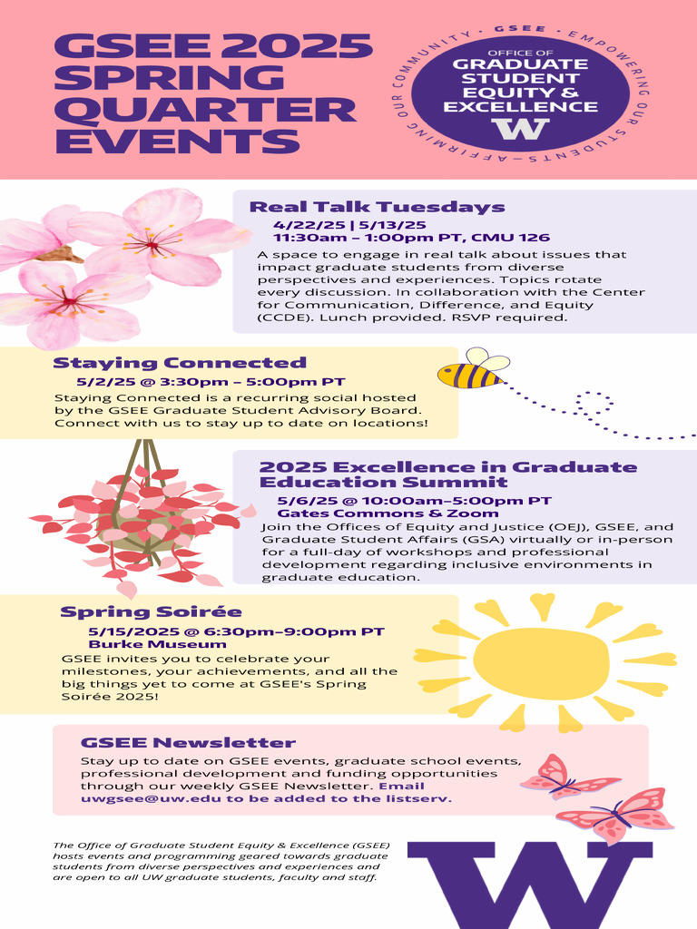 2025 GSEE Spring Quarter Events Final | PDF