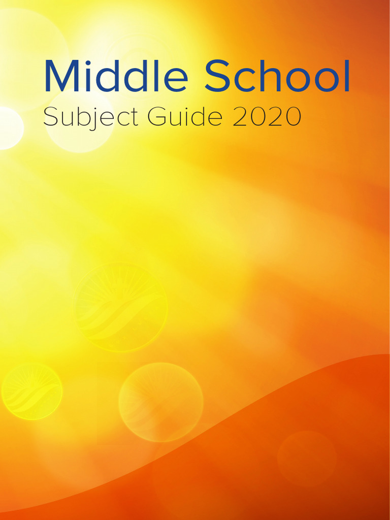Middle School Subject Guide | PDF | Japanese Language | Reading ...