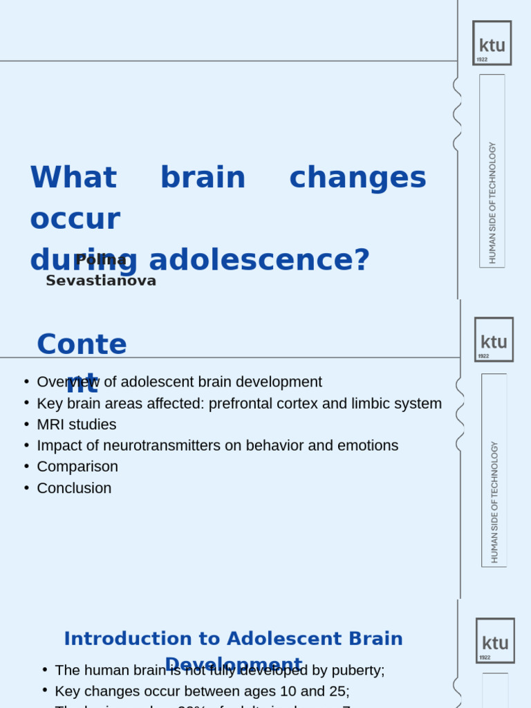 What Brain Changes Occur During Adolescence | PDF | Adolescence ...