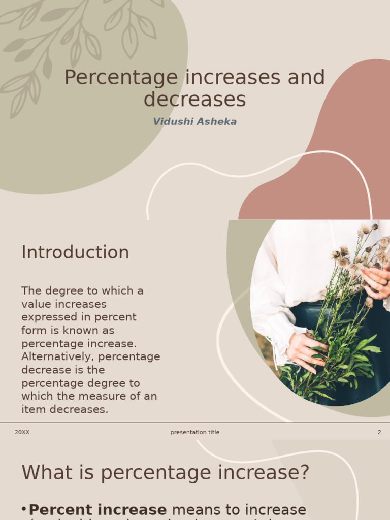 Percentage Increases and Decreases | PDF